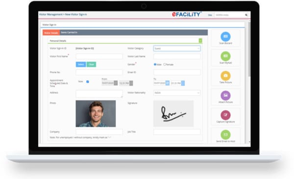 Visitor Management Software | Lobby Management System | eFACiLiTY®